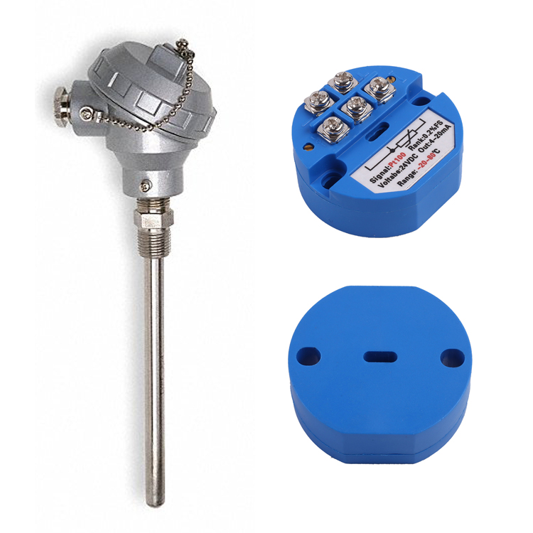 PT100 Temperature Sensor Probe Transmitter -50-100C Output 4-20mA 24VDC ...