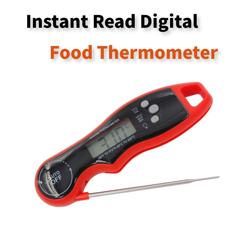 BBQ Digital Instant Read Thermometer Long Probe Waterproof Hygrometer ...