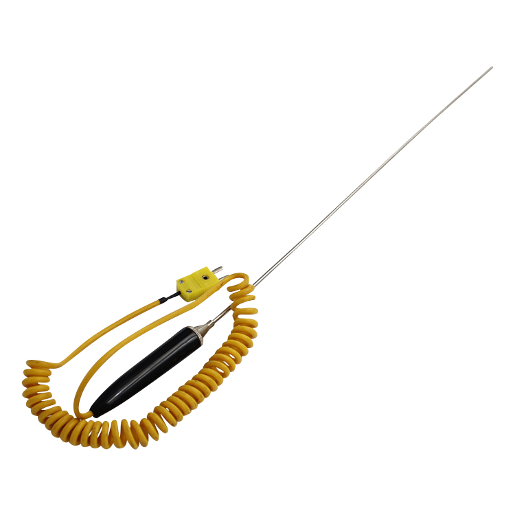 WRNK-187 K-type Armored Handheld Thermocouple 5/6/8mm Probe for Aluminum/Zinc Water Special High ...