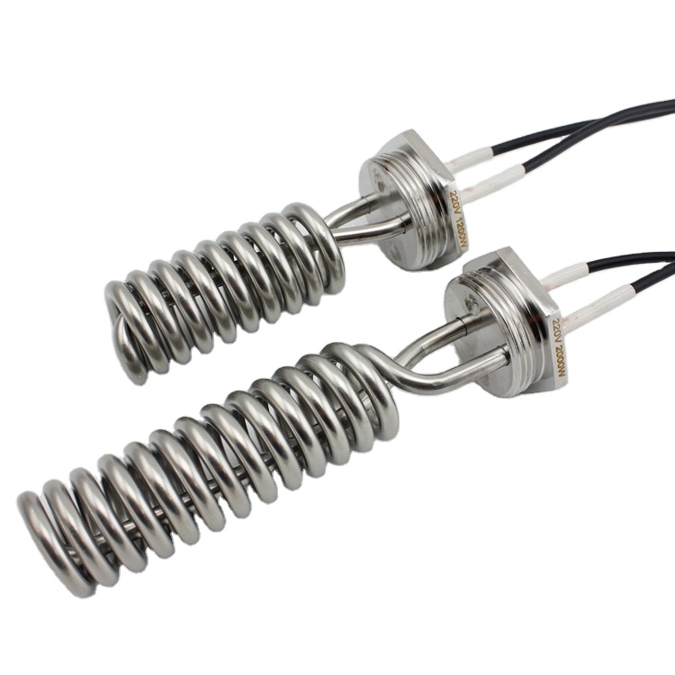 DN40 Flange Immersion Water Tubular Heater Heating Element For Coffee ...