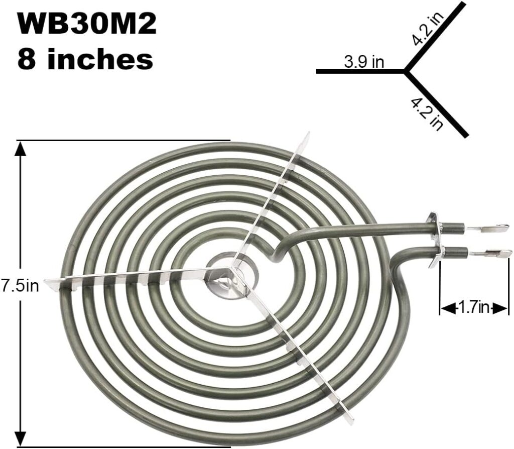 WB30M2 Electrical Stove Range Burner Parts 8-Inch Surface Heating ...