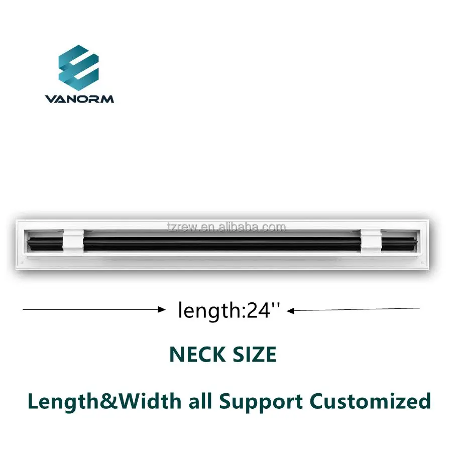 24" Linear Slot Diffuser - (1 Slot) Single Slot - Modern AC Vent Cover ...
