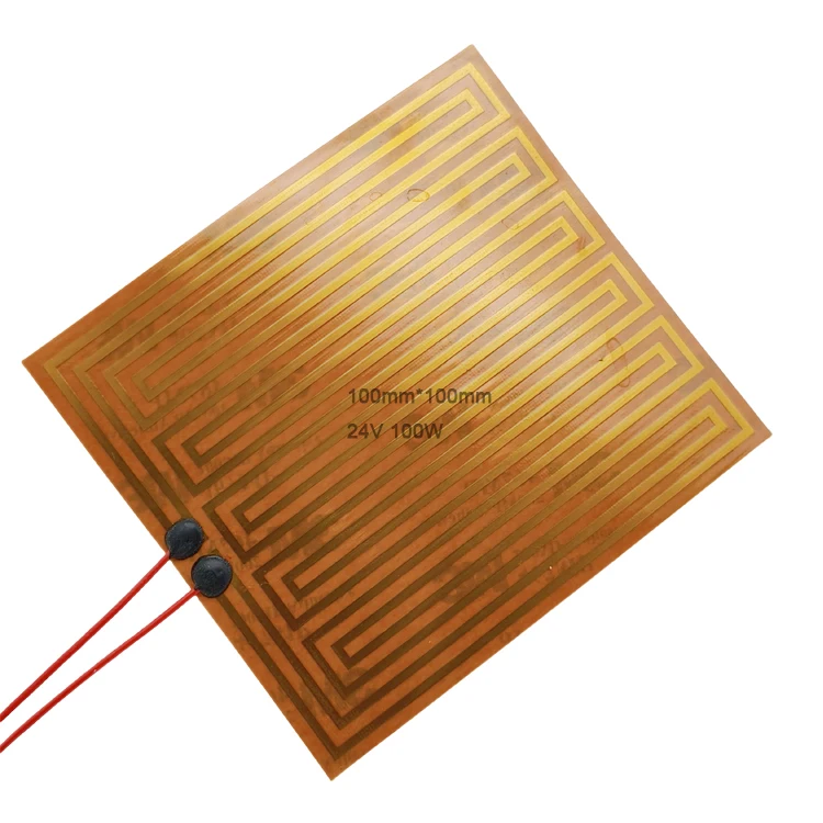 100x100mm 24v 100w Pi Flexible Heating element kapton Polyimide ...
