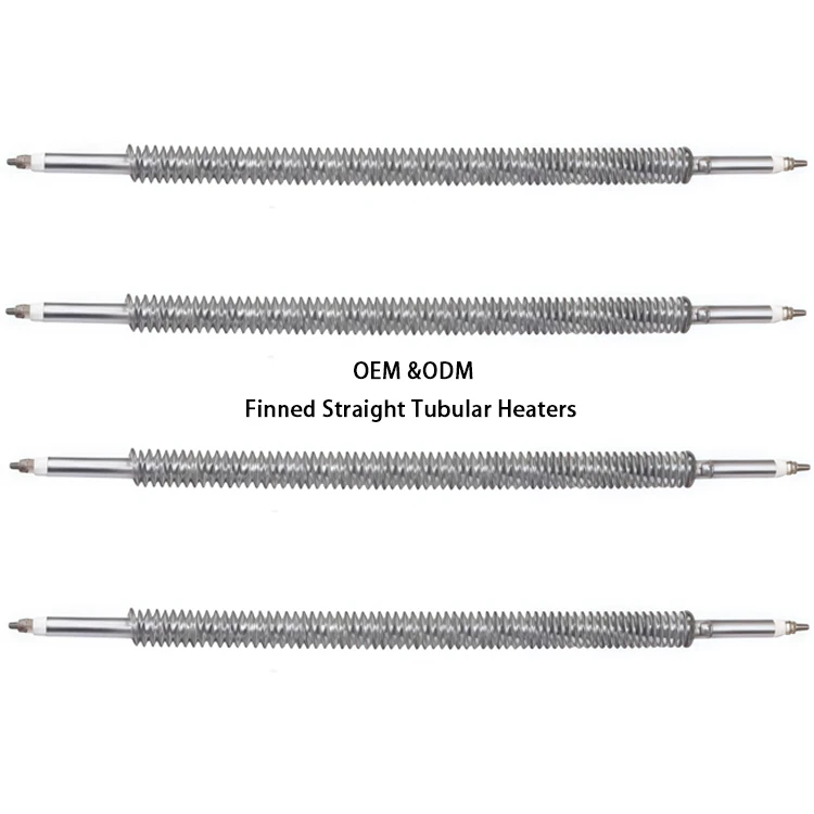 304 316 Finned Tubular Heater Air Dry Heating Pipe 220V for Load Bank ...