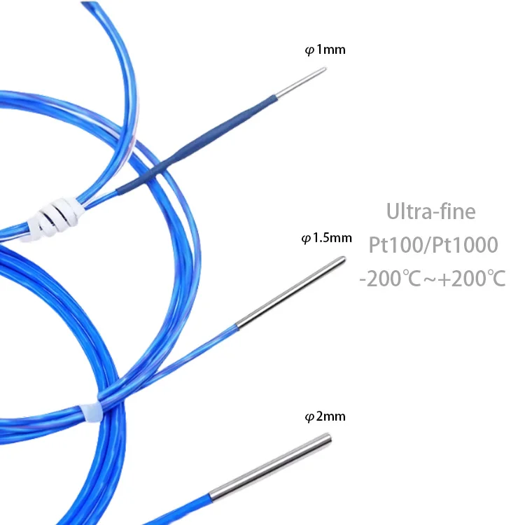 2*20mm Waterproof Low-temperature Ultra-fine Pt100 Temperature Sensor ...