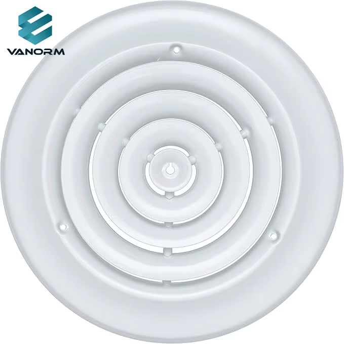 8 Inch Neck Air Duct Round Diffuser Vent Cover White Outer Dimension 11 ...