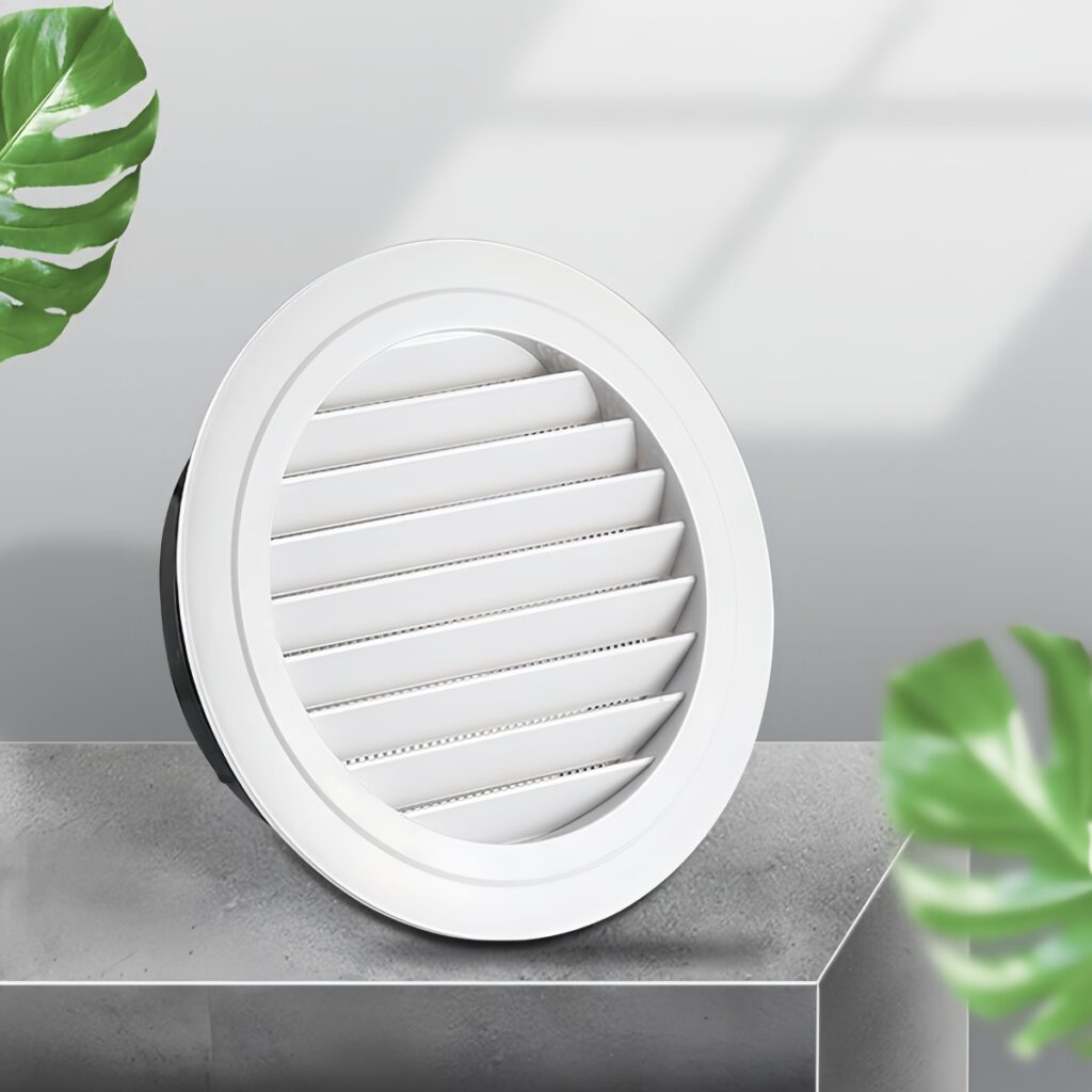 Modern Round ABS Plastic Disc Valve Louver Cover HVAC Ventilation Wall ...
