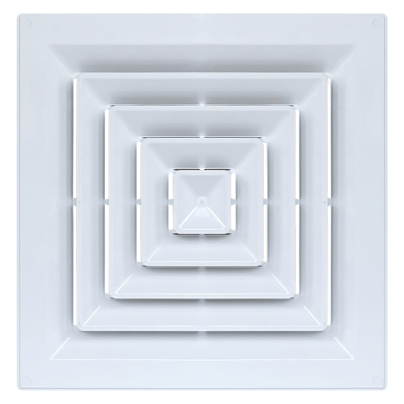 Modern Design White ABS Square Diffuser Four-Sided Air Outlet Shutter ...